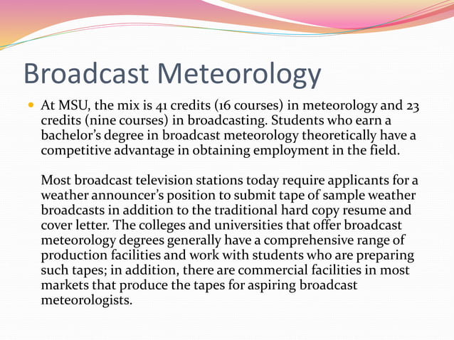 Broadcast Meteorology | PPT