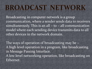 Broadcast NETWORK | PPTX