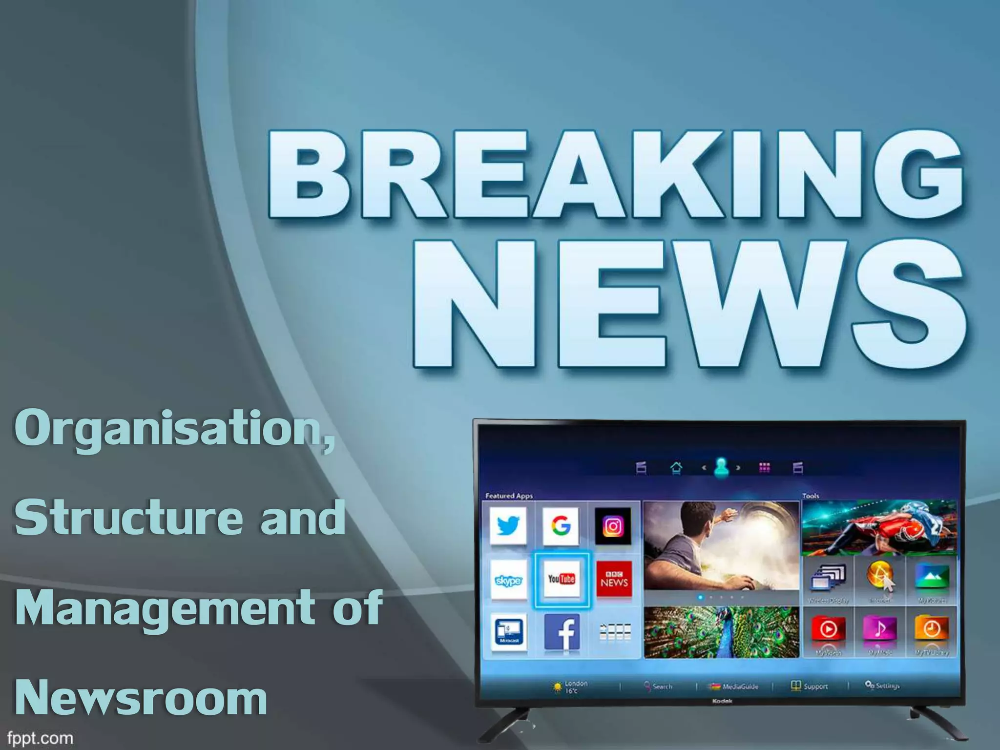 Television Newsroom Broadcast News | PPTX