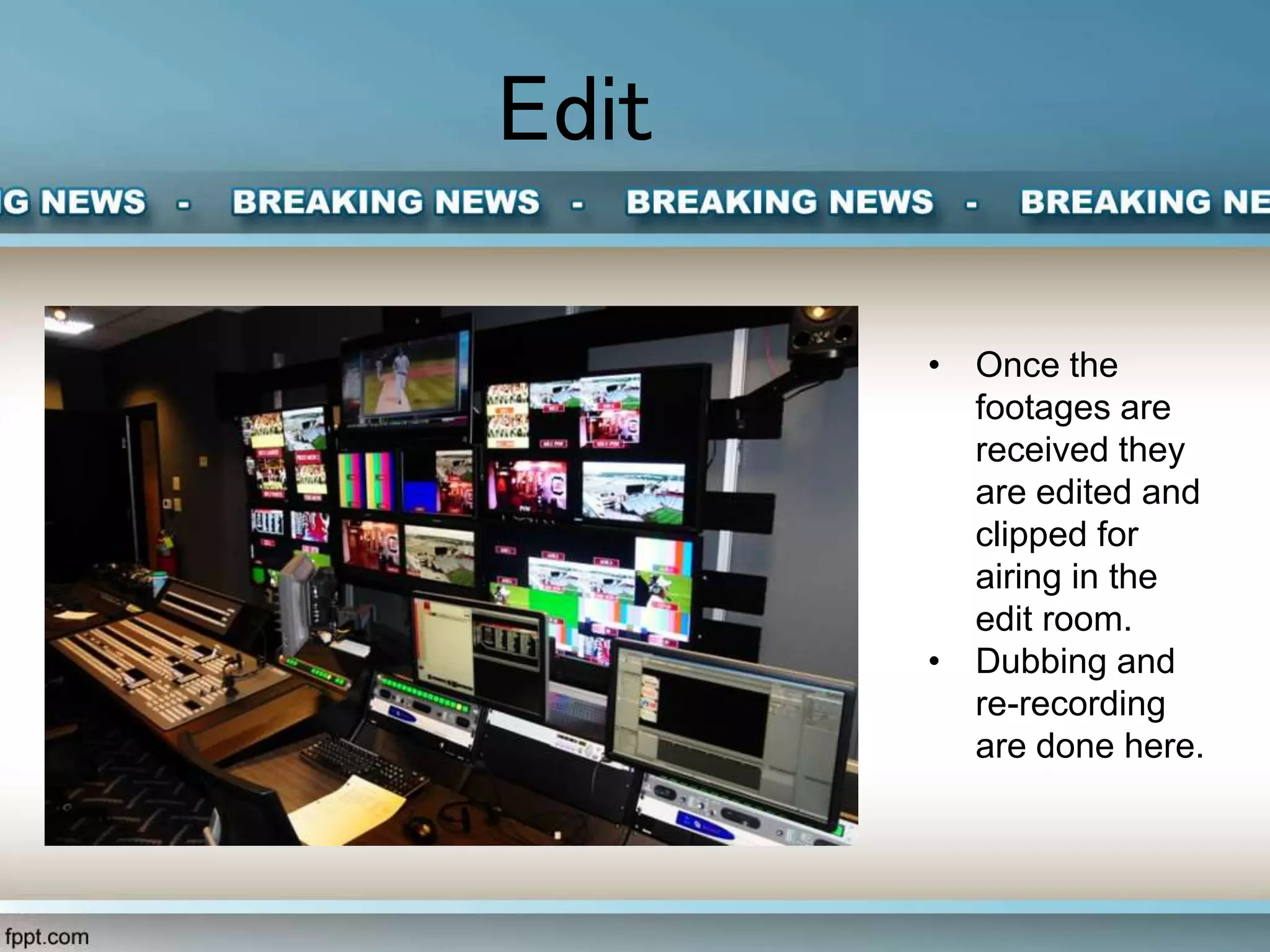 Television Newsroom Broadcast News | PPTX