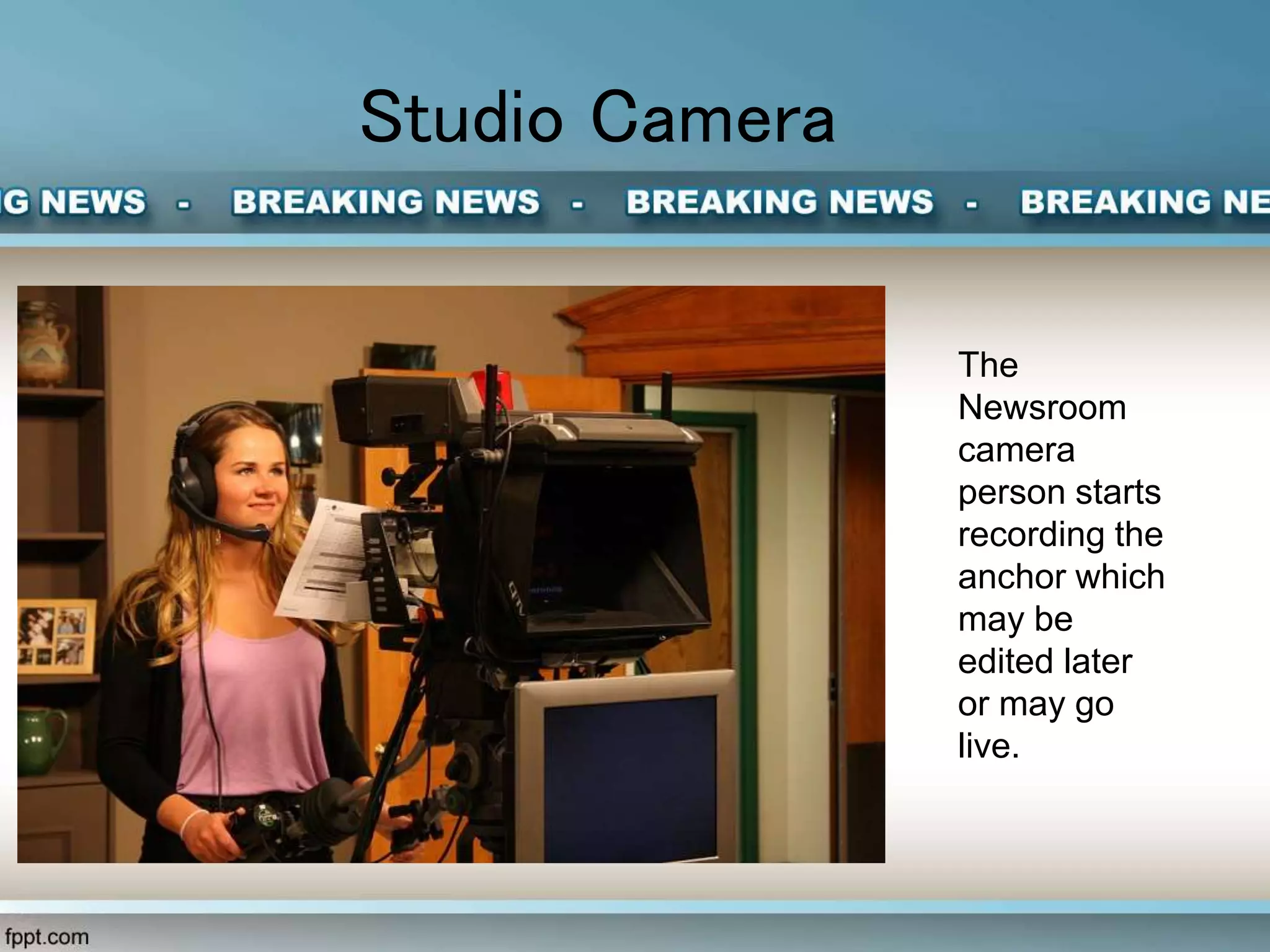 Television Newsroom Broadcast News | PPTX