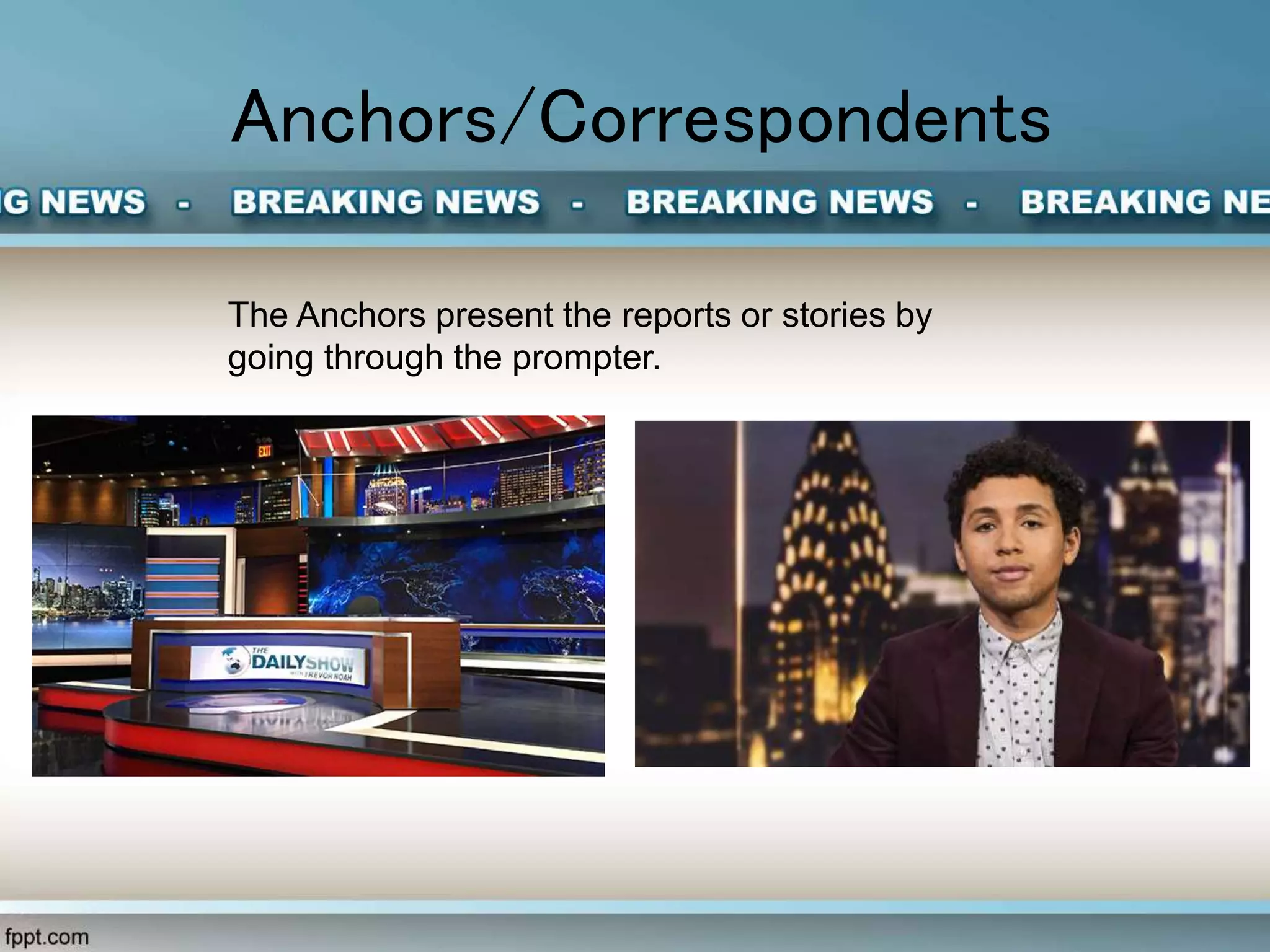 Television Newsroom Broadcast News | PPTX