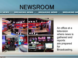 Television Newsroom Broadcast News | PPTX