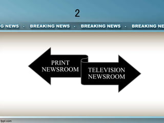Television Newsroom Broadcast News | PPTX