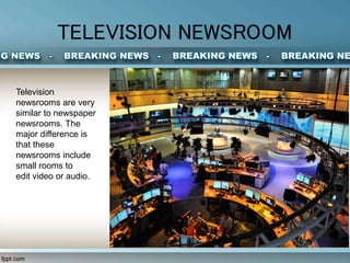 Television Newsroom Broadcast News | PPTX