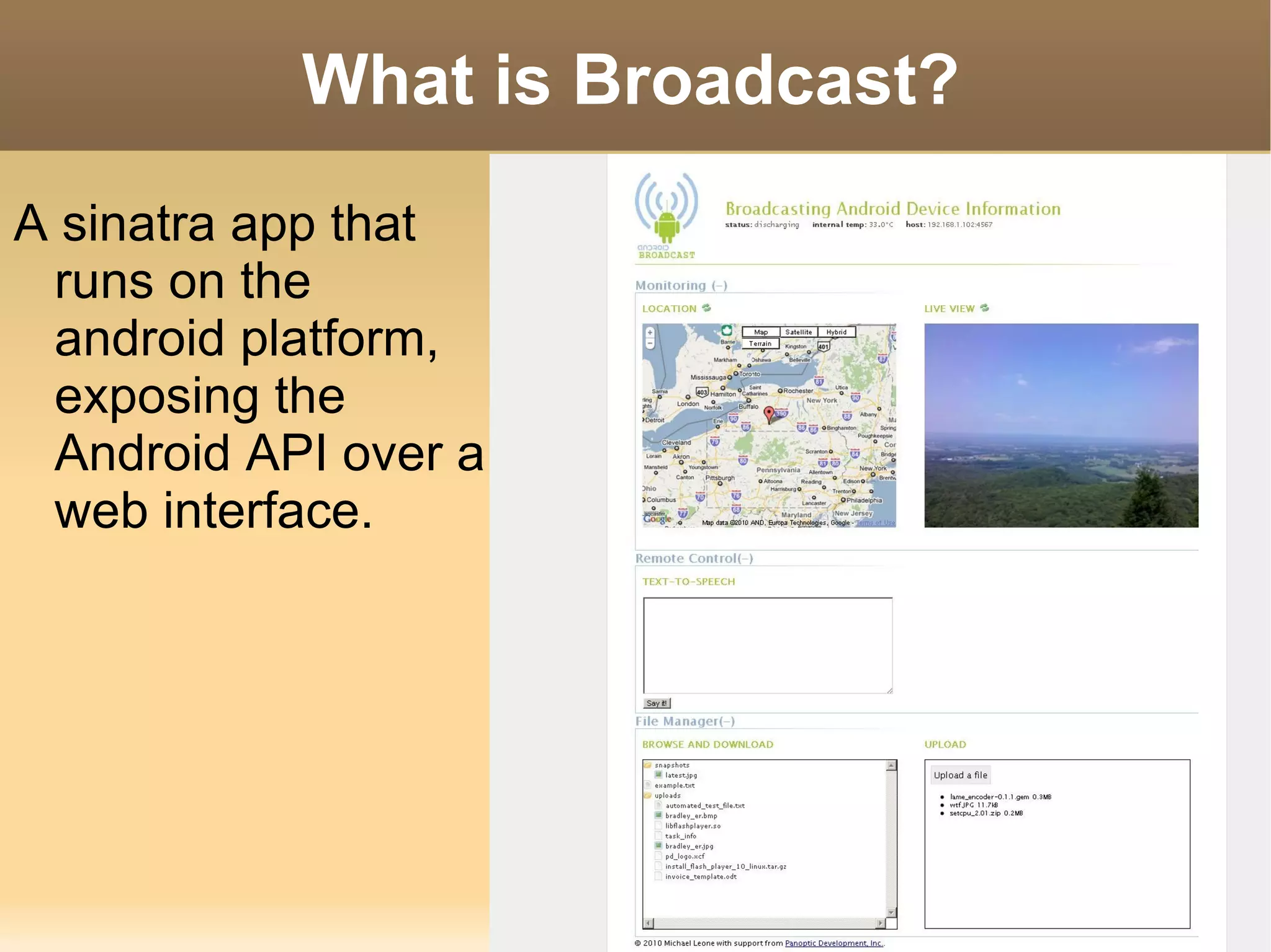 Broadcast presentation | PPT