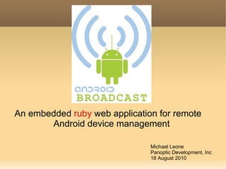 Broadcast presentation | PPT