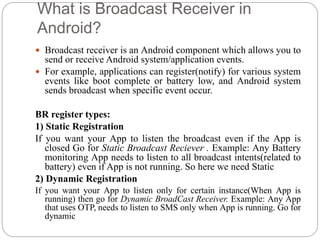 Broadcast Receiver | PPTX