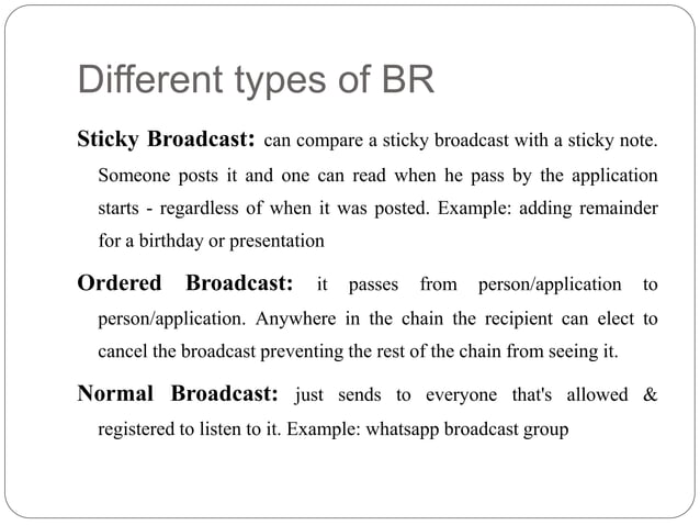 Broadcast Receiver | PPTX