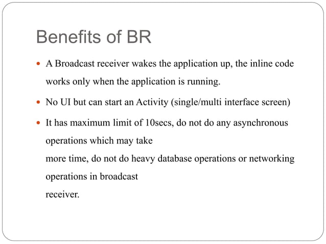 Broadcast Receiver | PPTX
