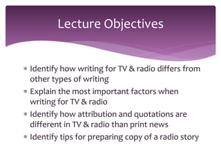 Broadcast writing | PPTX