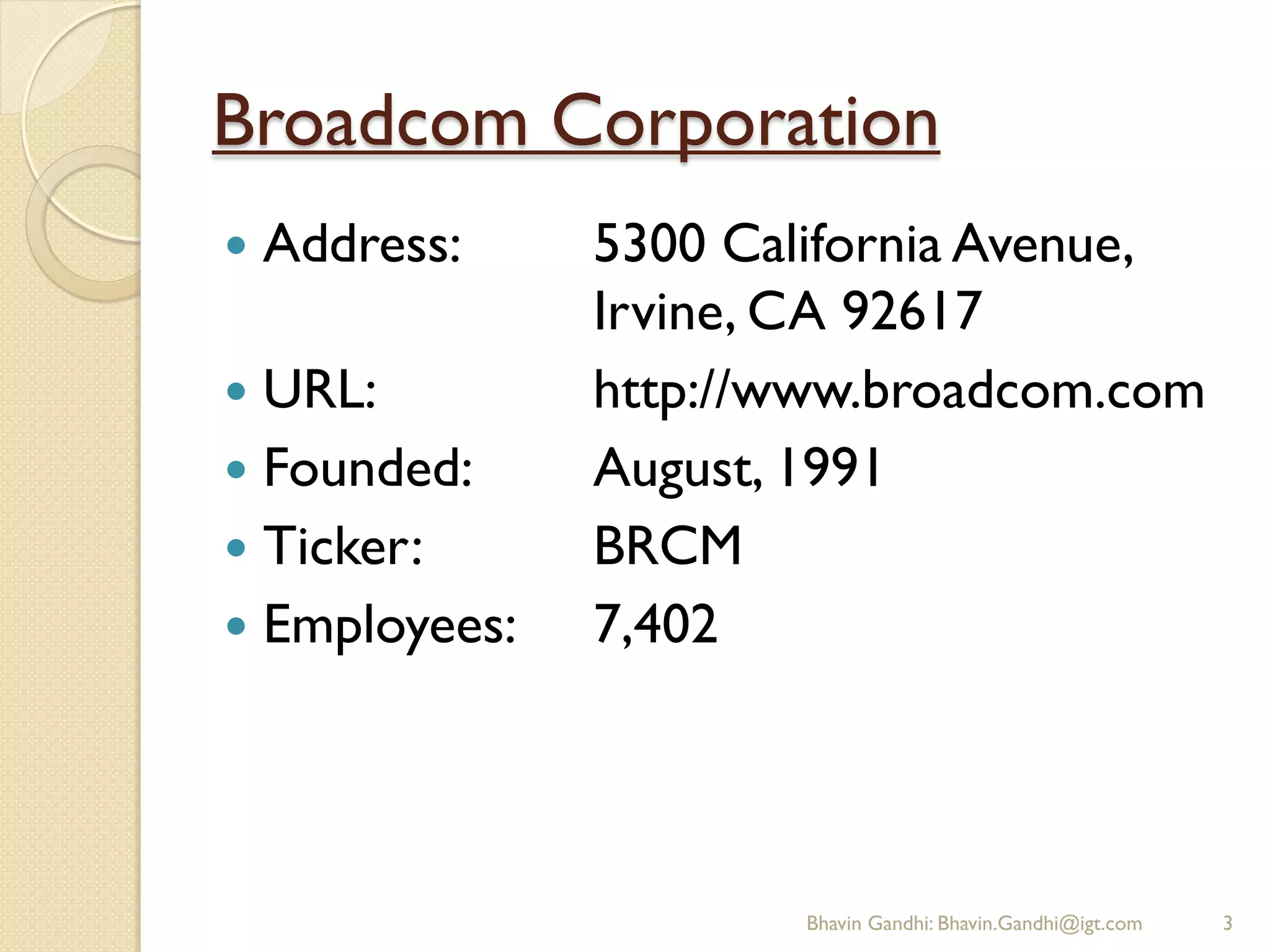 Broadcom vs. texas instruments ppt | PPT