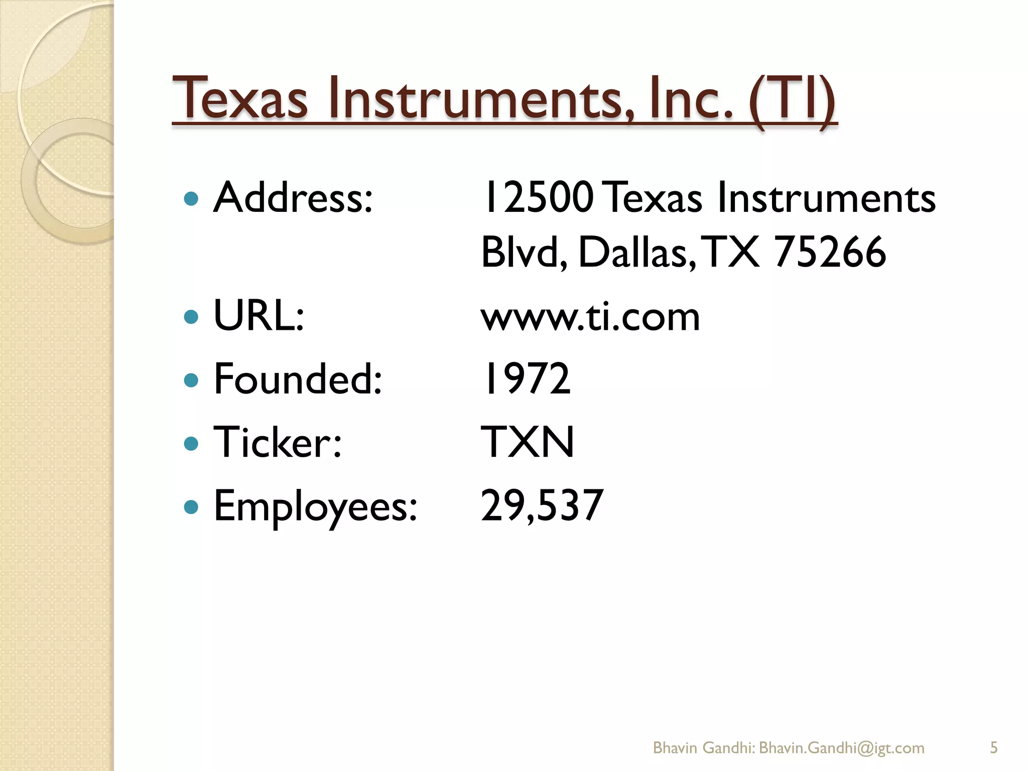 Broadcom vs. texas instruments ppt | PPT