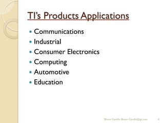 Broadcom vs. texas instruments ppt | PPT