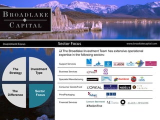 Broadlake Capital Presentation Q2 2012 | PDF