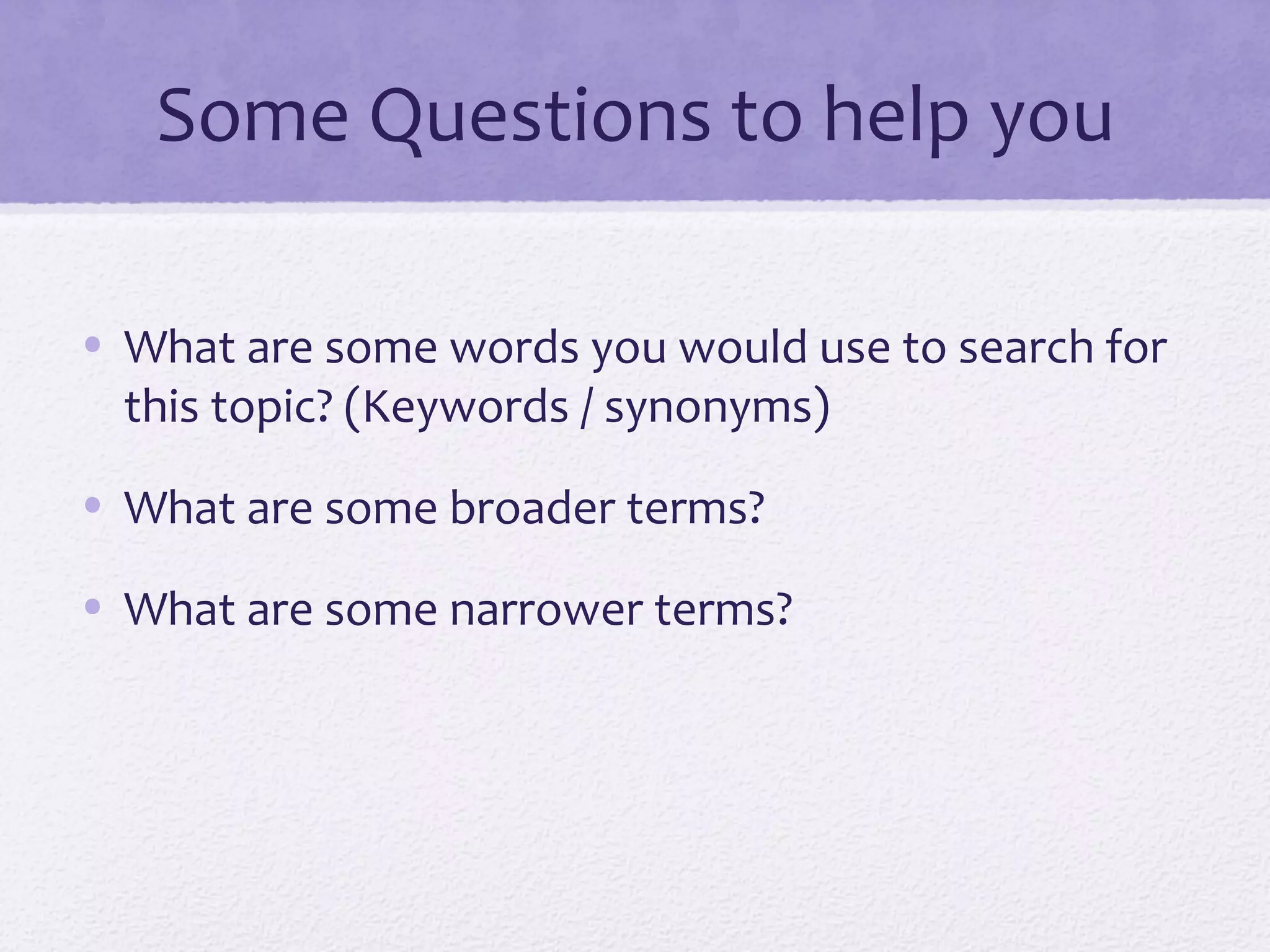 Broad vs. Narrow Topics | PPT