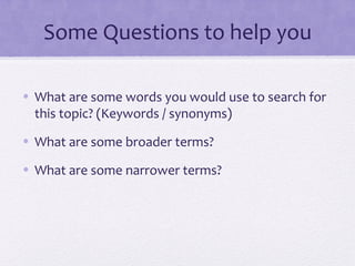 Broad vs. Narrow Topics | PPT