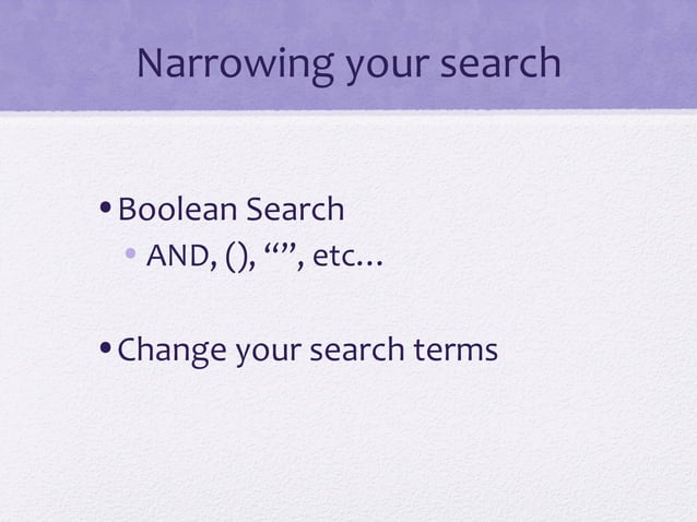 Broad vs. Narrow Topics | PPT