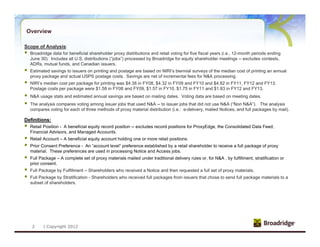 Broadridge Analysis of Traditional and Notice & Access Issuers: N&A Adoption, Distribution and ...