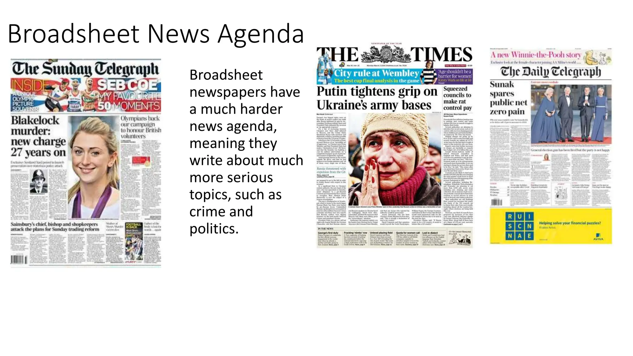 Broadsheet Newspaper Conventions .pptx