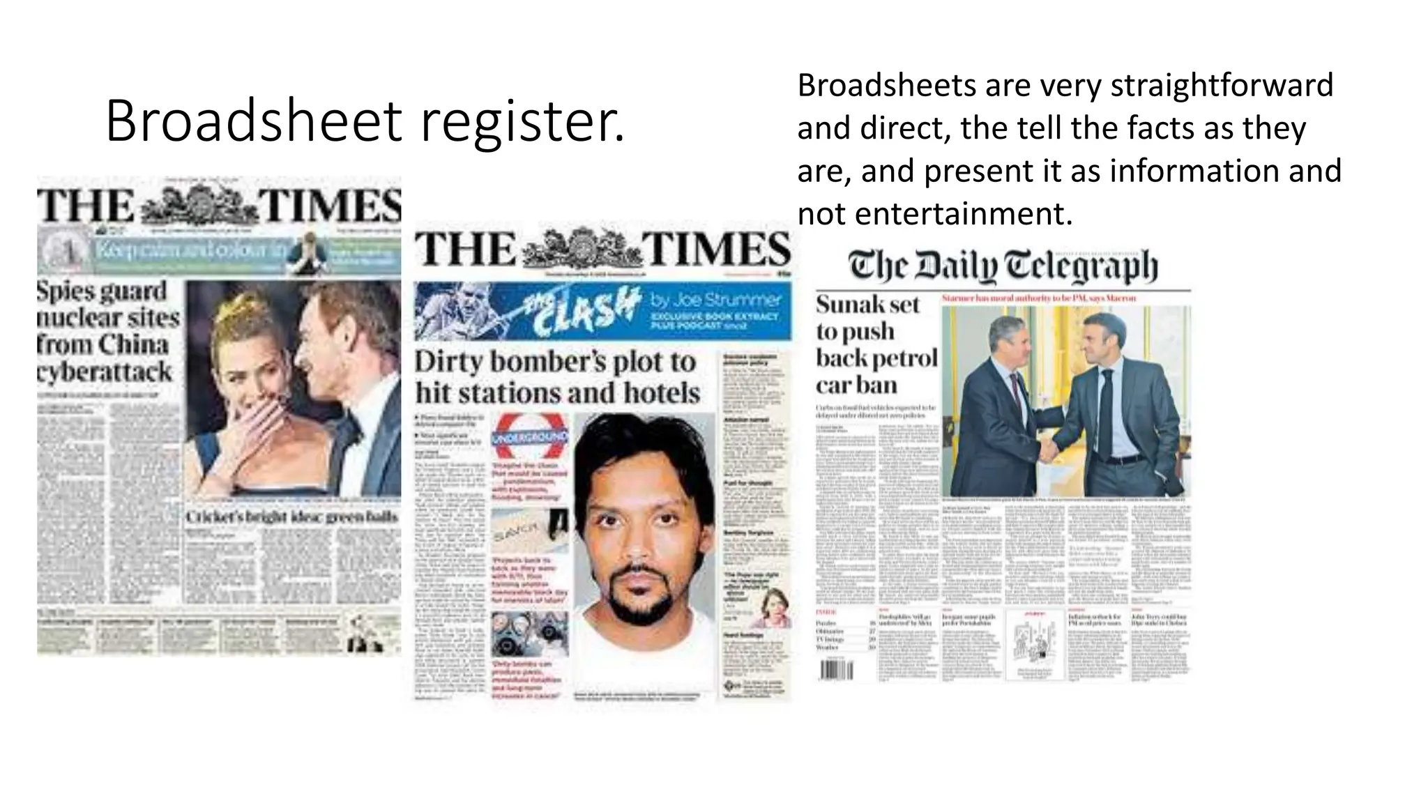 Broadsheet Newspaper Conventions .pptx