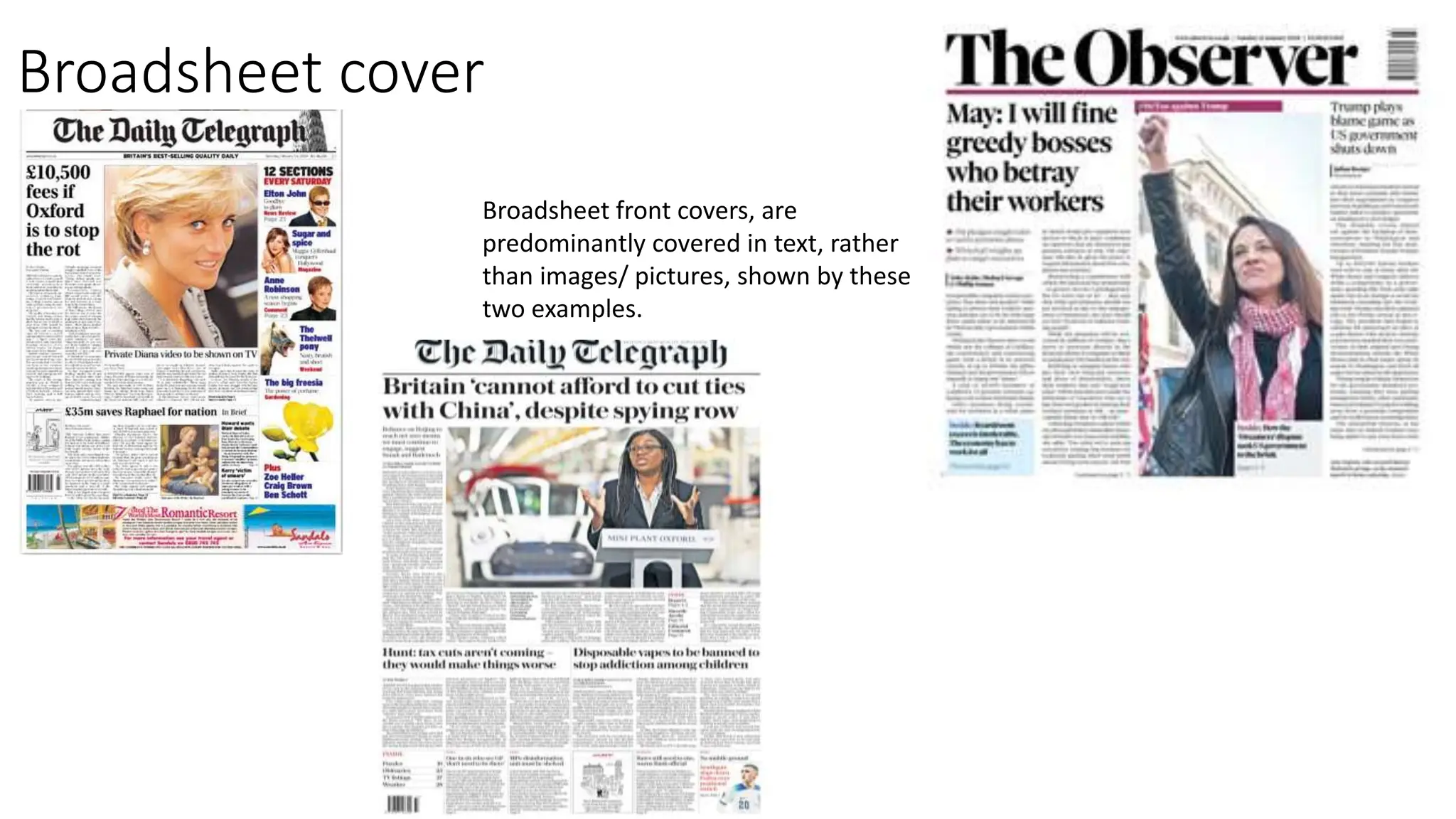 Broadsheet Newspaper Conventions .pptx