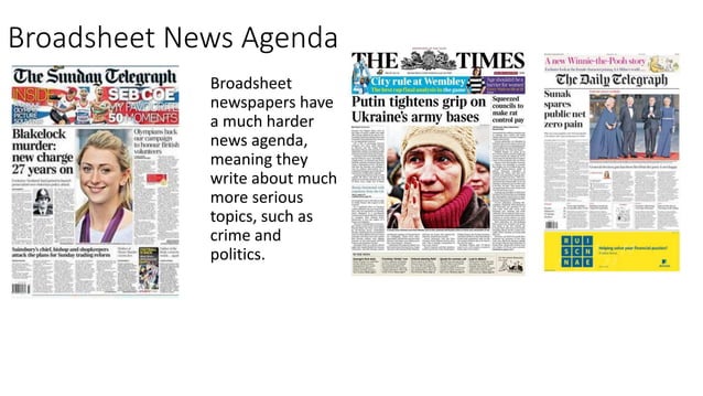 Broadsheet Newspaper Conventions .pptx