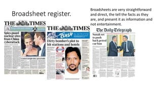 Broadsheet Newspaper Conventions .pptx
