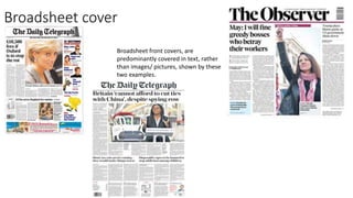 Broadsheet Newspaper Conventions .pptx