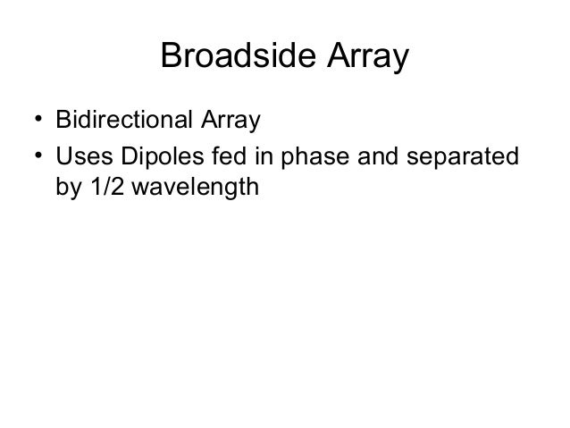 Broadside array vs end fire array
