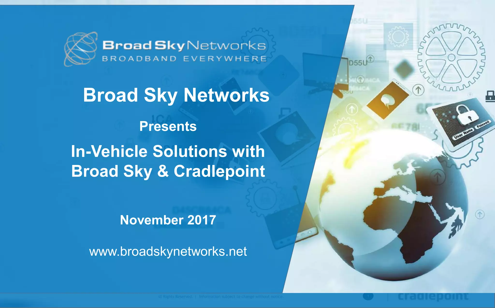 Broad Sky Networks - In-vehicle presentation w Cradlepoint | PPT