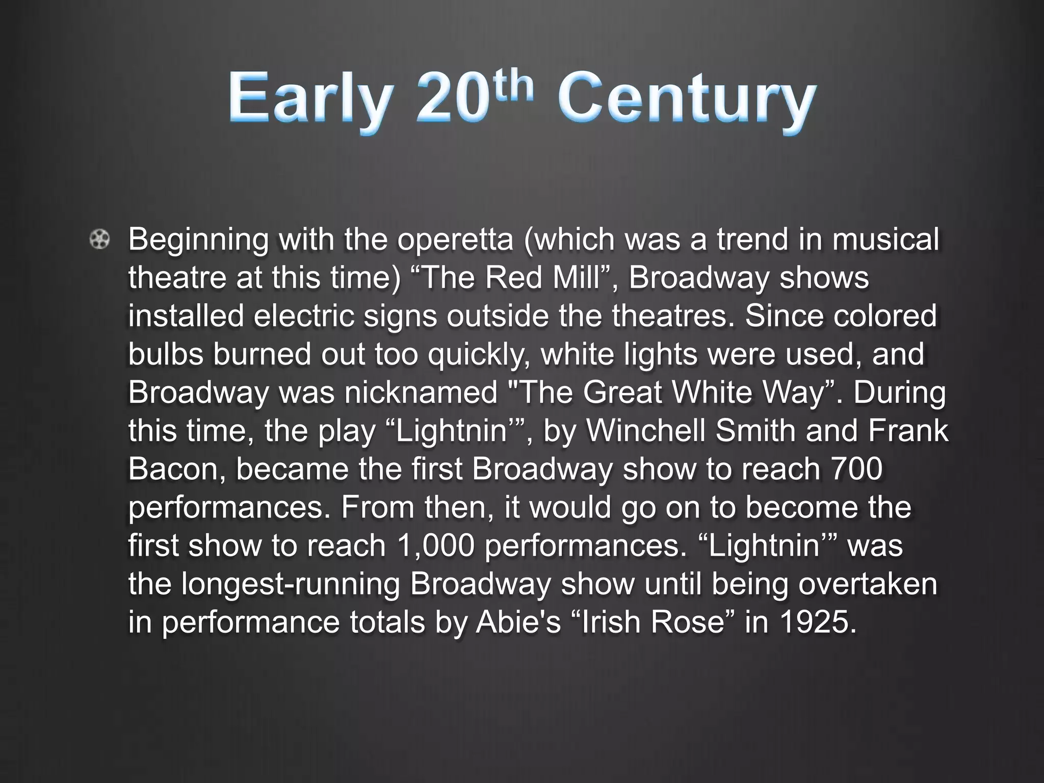 Broadway history | PPTX