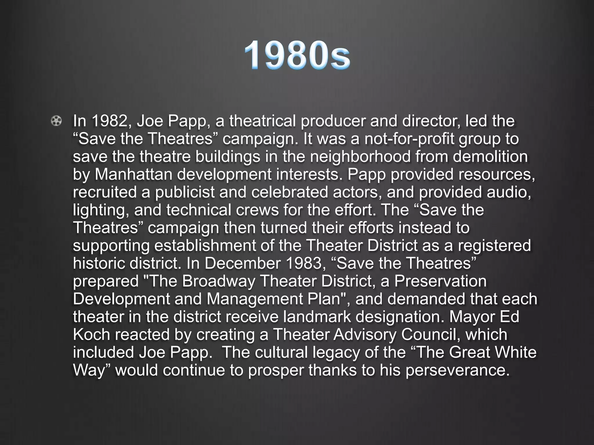 Broadway history | PPTX