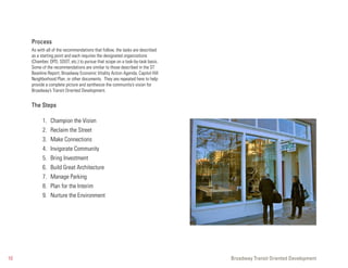 Broadway Tod Report 3 Recommendations | PPT