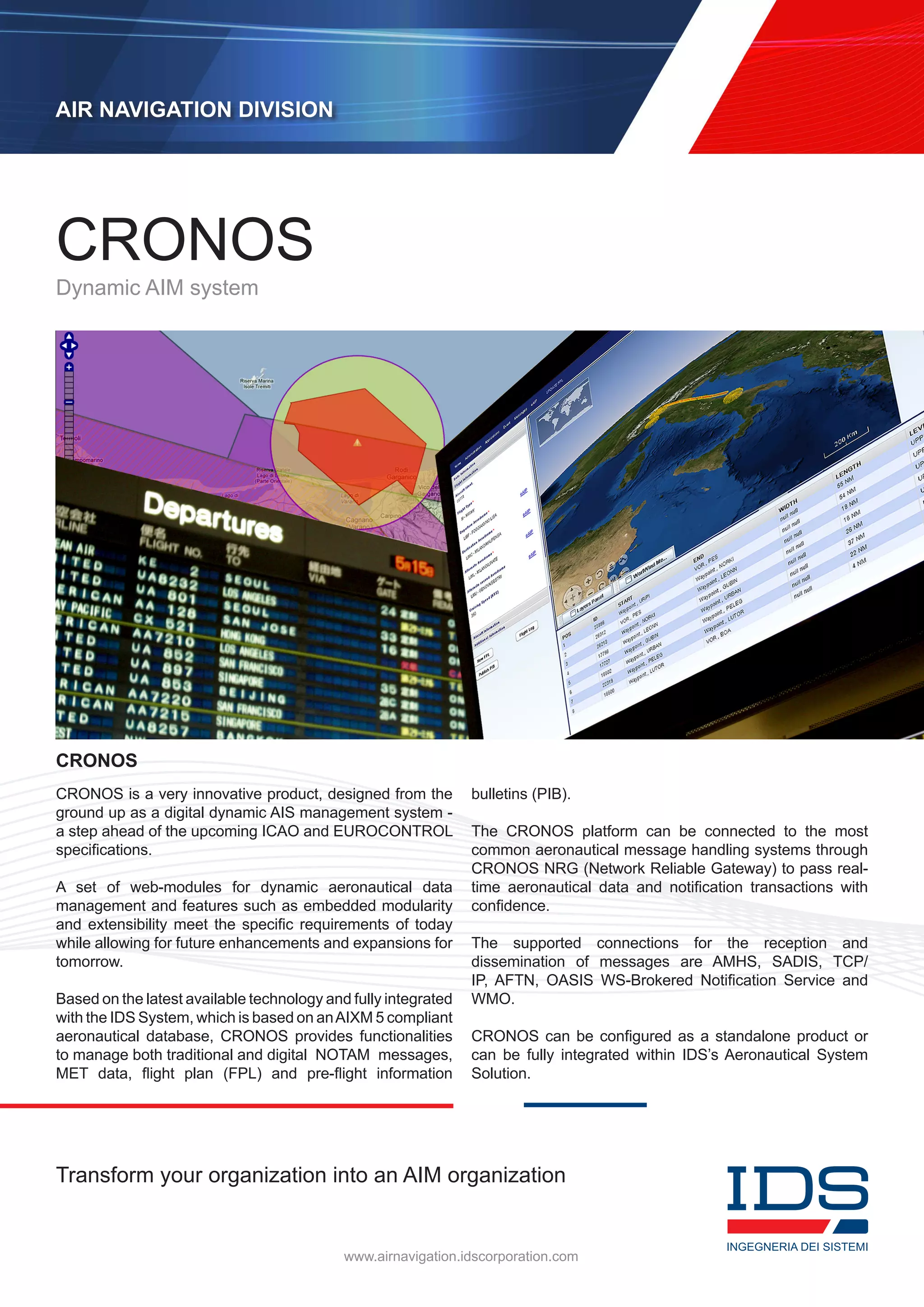 Air Navigation IDS CRONOS Brochure | PDF