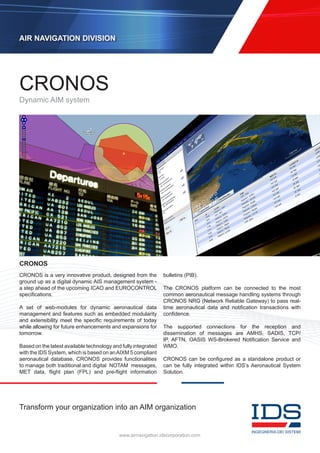 Air Navigation IDS CRONOS Brochure | PDF