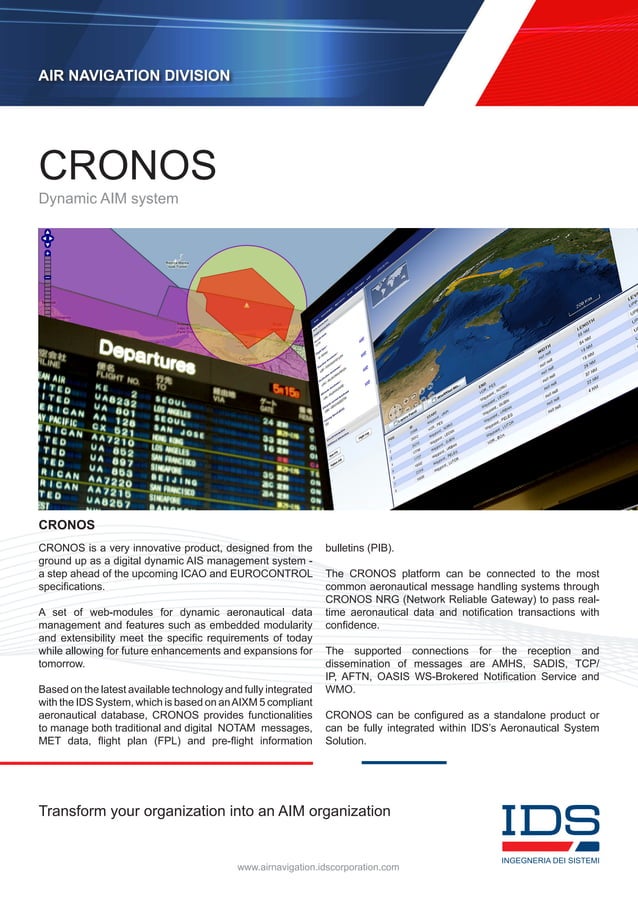 Air Navigation IDS CRONOS Brochure | PDF