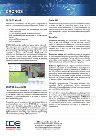 Air Navigation IDS CRONOS Brochure | PDF