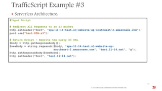 AWS CloudFormation Automation, TrafficScript, and Serverless architecture with Brocade's vADC | PPTX
