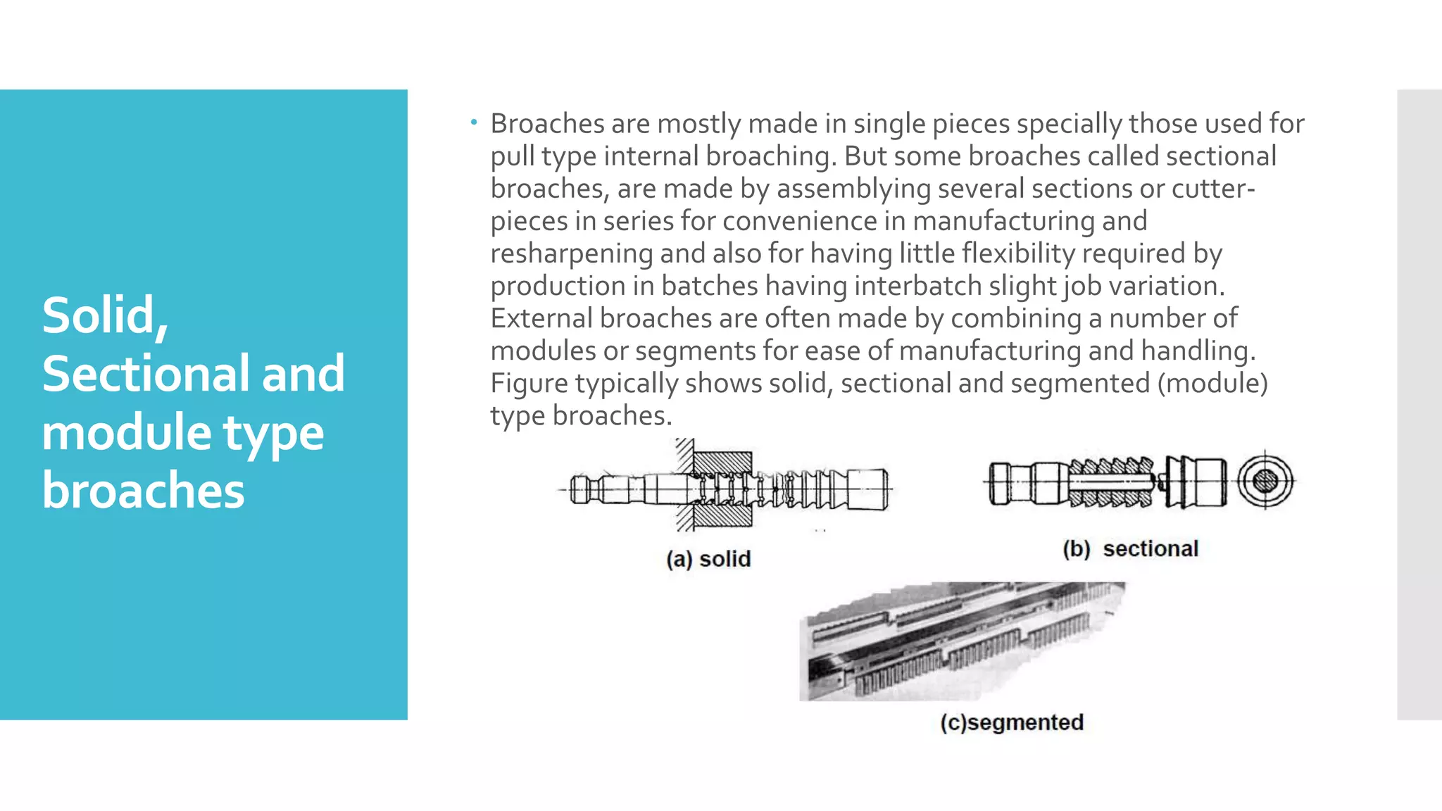 Broching machine-manufacturing process-1 | PPTX