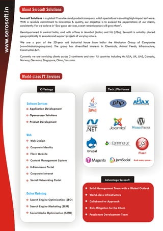 Brochure Serosoft Solutions | PDF