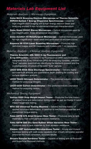 Fisher-Barton Materials Lab Brochure | PDF