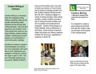 Creative Writing Brochure | PDF