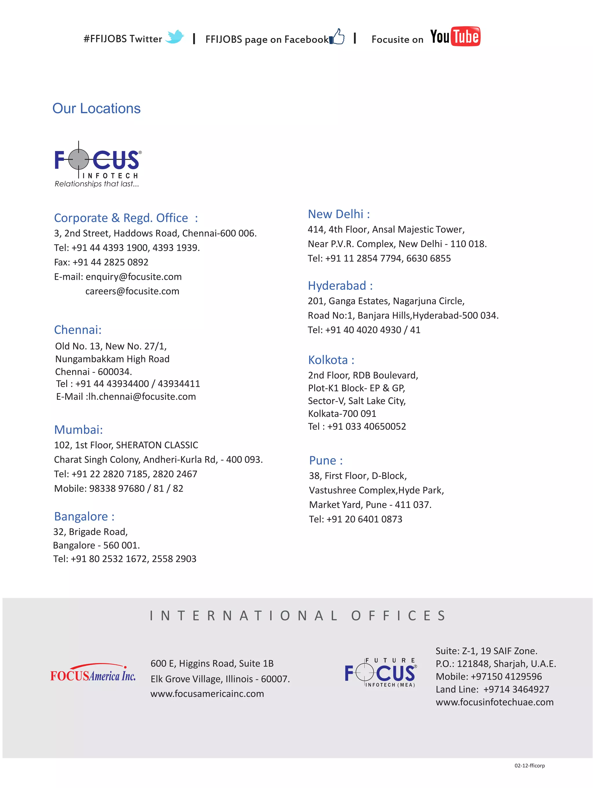 Future Focus Infotech Brochure | PDF