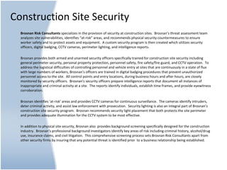 Brosnan Risk Brochure | PPT | Crime & Harmful Acts to Individuals ...