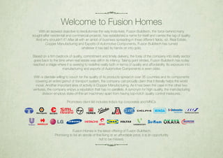 Brochure Of Fusion Homes | PDF | Interior Decorating | Home & Garden