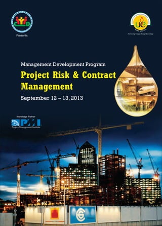 MANAGEMENT DEVELOPMENT PROGRAM “Project Risk & Contract Management” | PDF