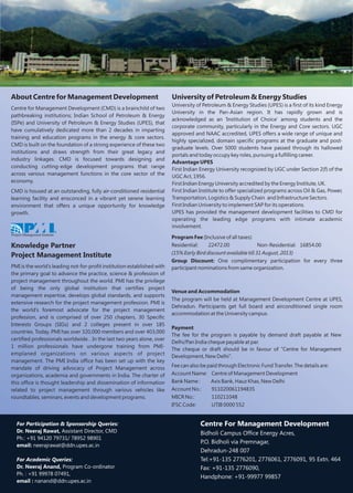 MANAGEMENT DEVELOPMENT PROGRAM “Project Risk & Contract Management” | PDF