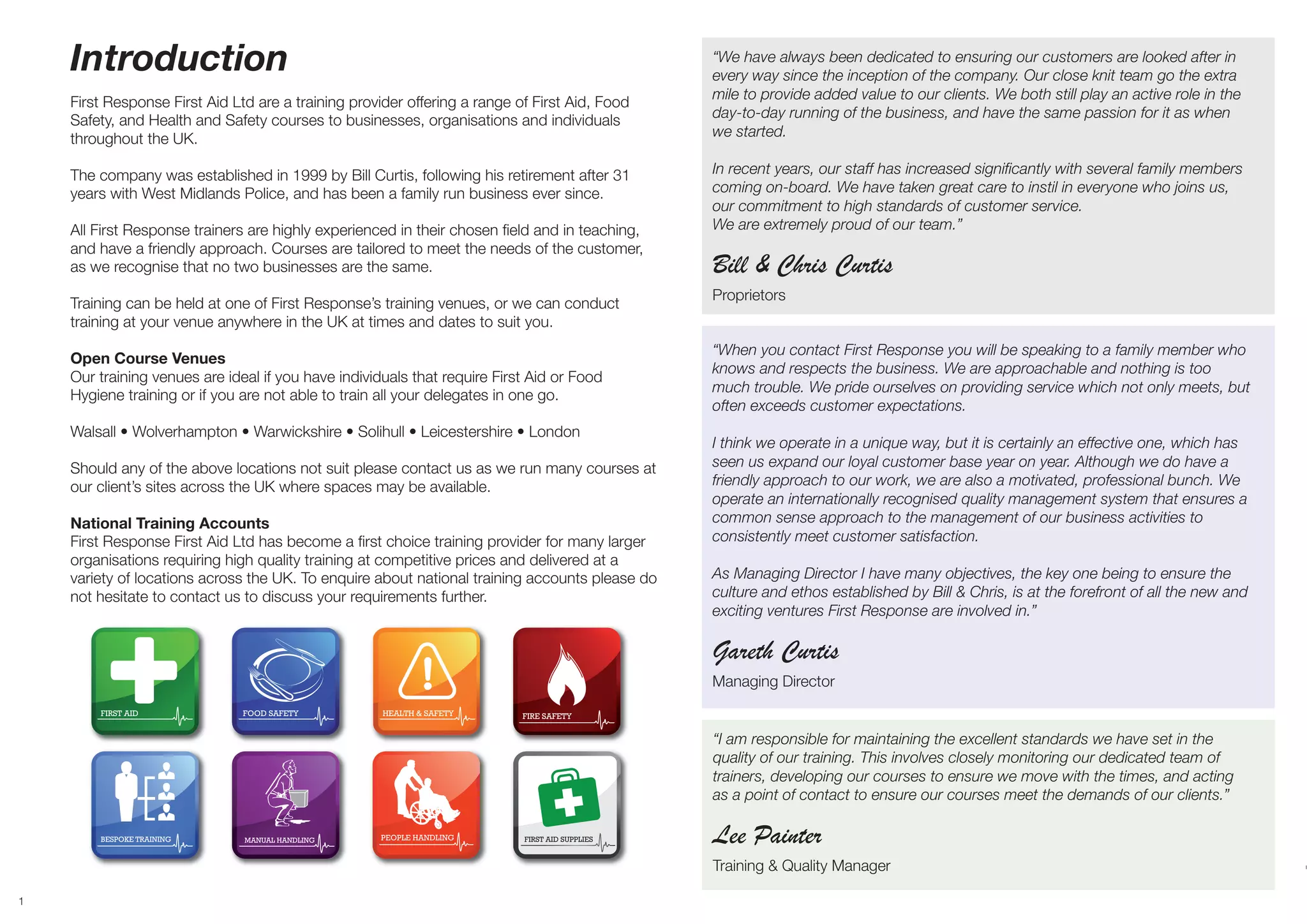 First Response (First Aid) Ltd Brochure | PDF | First Aid | Injuries