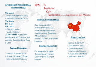 Brochure SCS - Casa di Spedizioni Internazionali | PDF